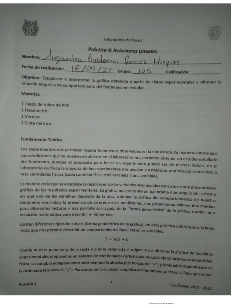 Práctica 4-Relaciones Lineales-Alejandro Baldemar | PDF