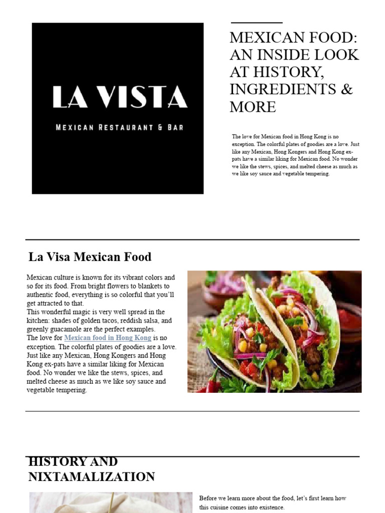 Mexican Food An | PDF | Mexican Cuisine | Maize