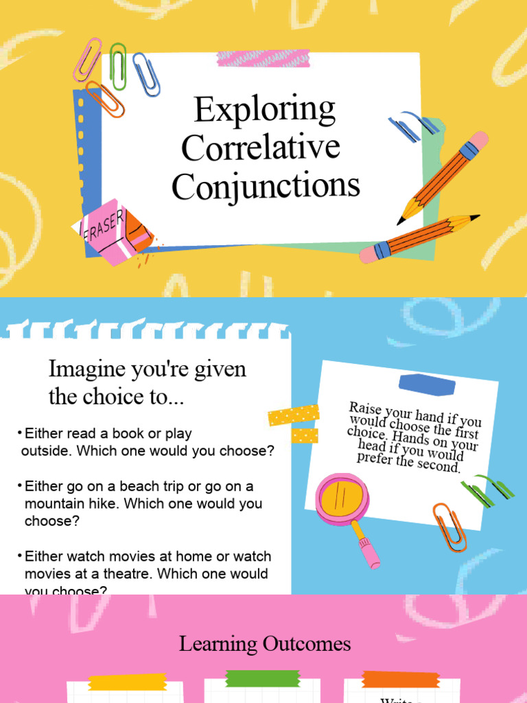 Define Correlating Conjunction | PDF | Word | Grammar