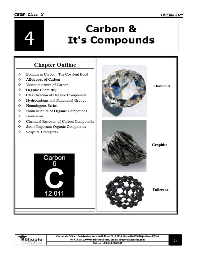 Carbon and Its Compounds | PDF | Covalent Bond | Chemical Bond