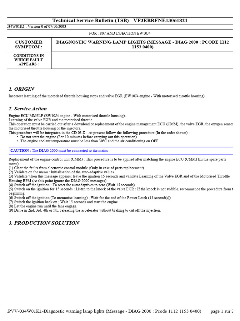 6LP Diagnostic Warning Lamp Lights | PDF | Throttle | Engineering