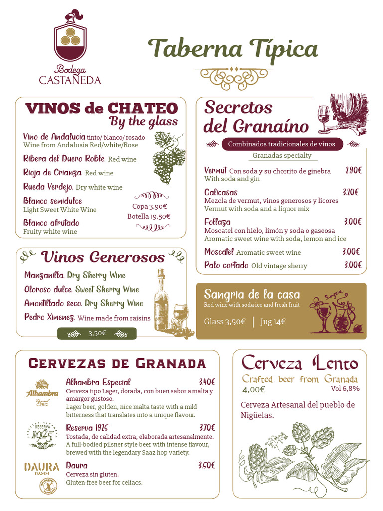 Carta-Bodega-QR-2023 12diciembre Espanol Ingles C Red | PDF | Vino | Uva