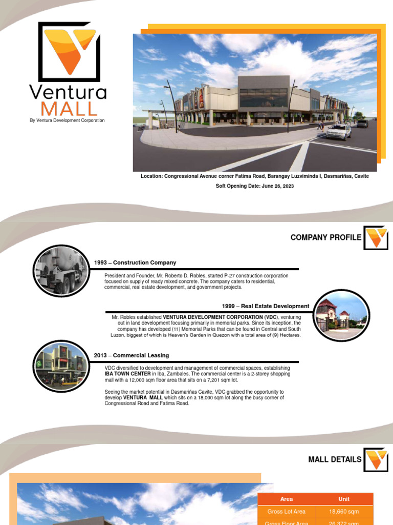 Ventura Mall Profile 2024 | PDF | Buildings And Structures | Architectural Elements