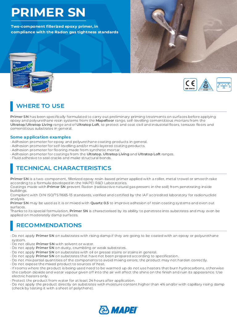PRIMER SN - en | PDF | Concrete | Epoxy