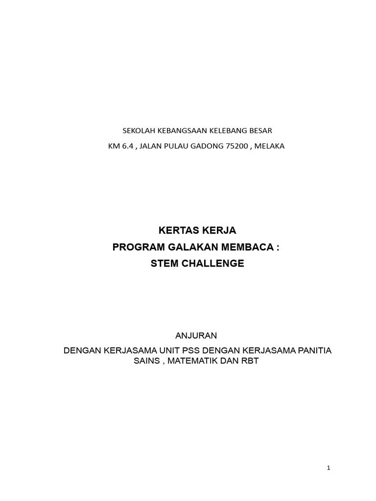 kertas kerja bulan stem | PDF