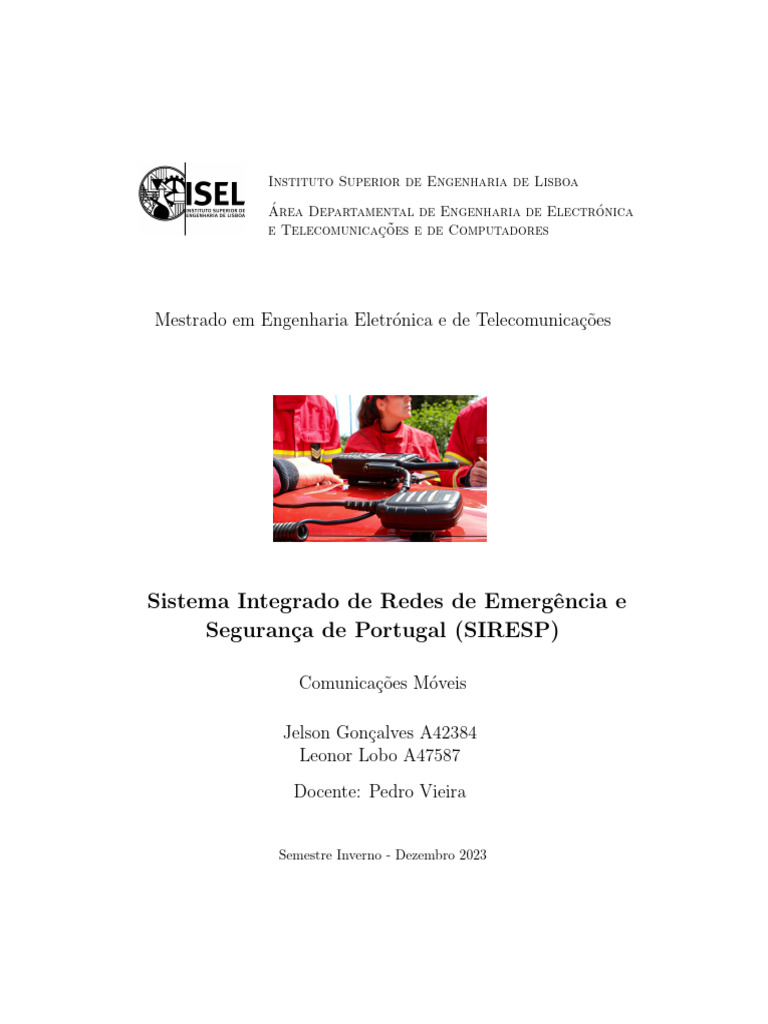 SIRESP | PDF | Rede de computadores | Voz sobre IP (VoIP)