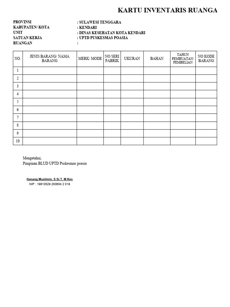 Format Kir Pendaftaran Dan Rekam Medik | PDF