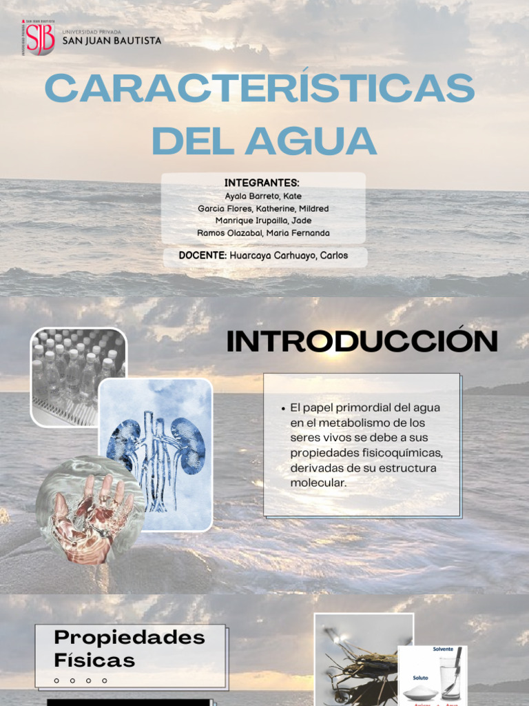 Características Físicas Del Agua. | PDF | Agua | Vapor de agua