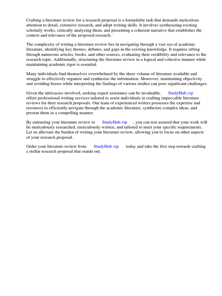 Research Proposal Literature Review Examples | PDF Research Proposal Literature Review Examples | PDF