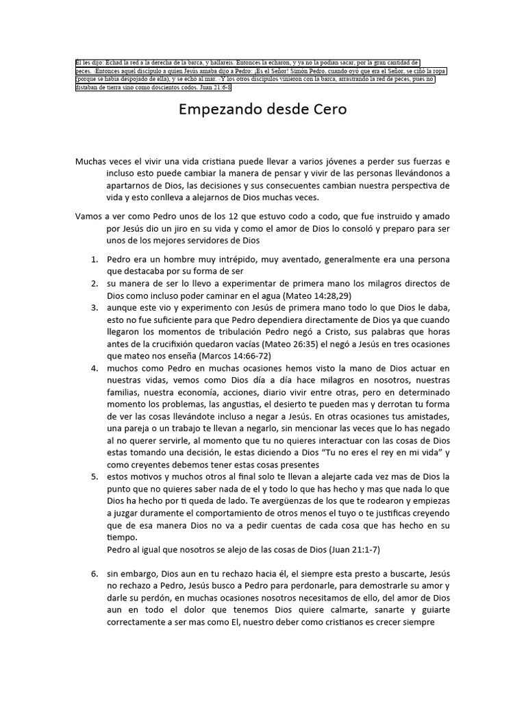 Empezando Desde Cero | PDF | Jesús | San Pedro