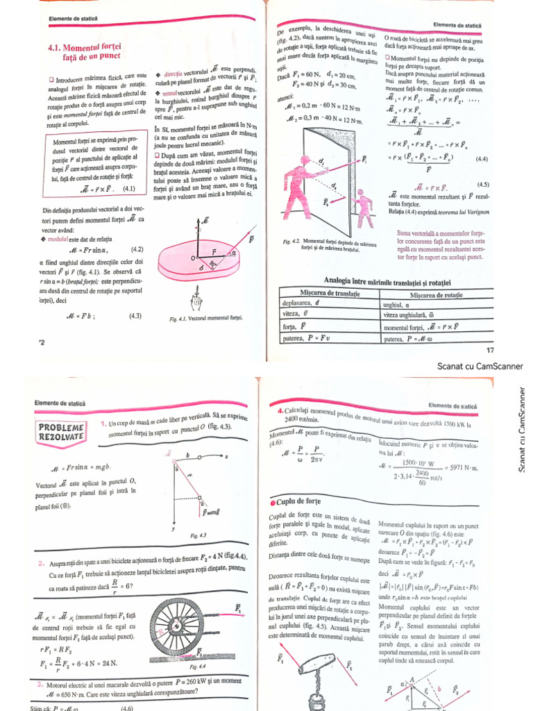 3 Statica Fizica Clasa 9 | PDF