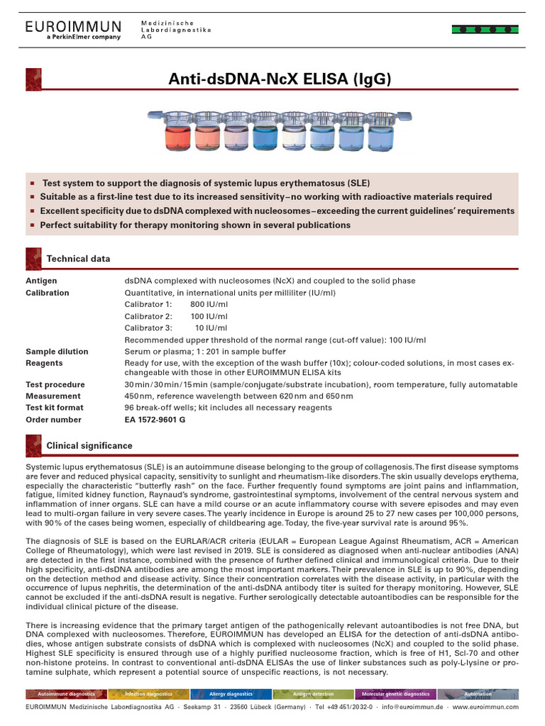 Insert Kit Anti dsDNA | PDF | Elisa | Immune System Disorders
