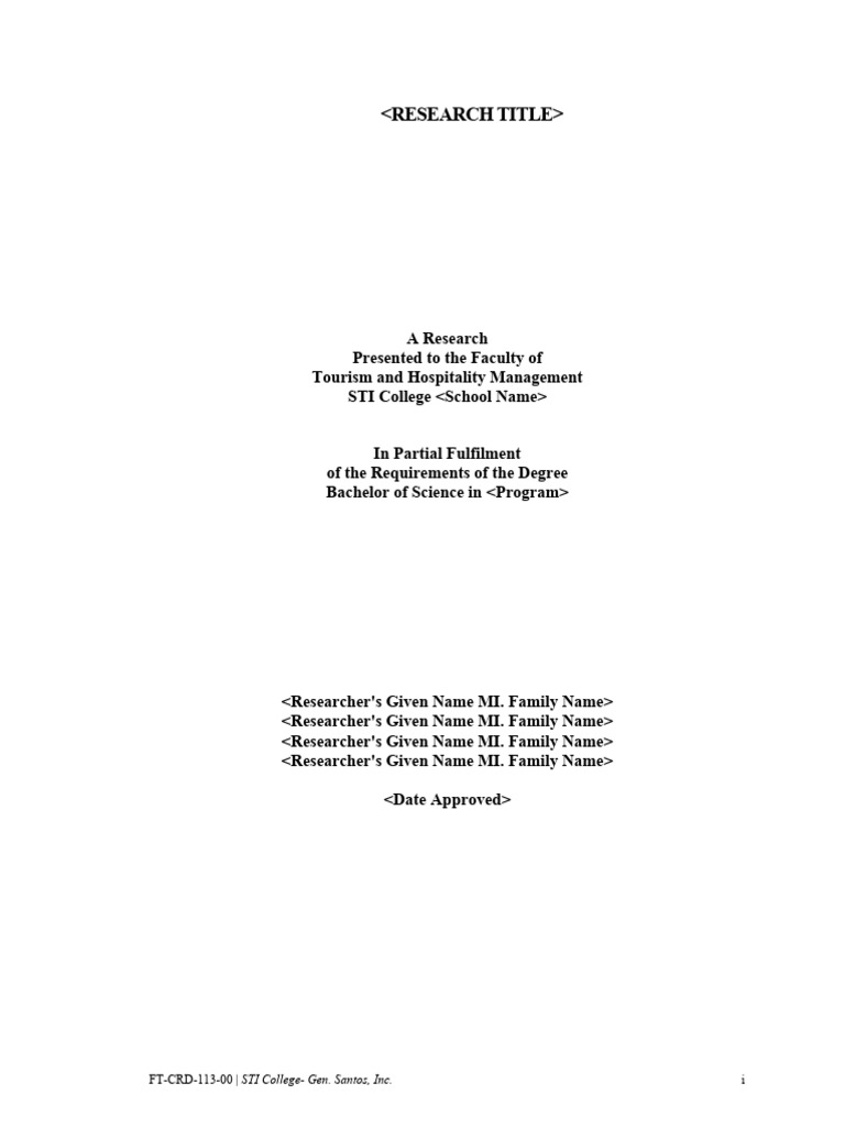 Research Paper - Sample Format | Download Free PDF | Scope (Computer ...