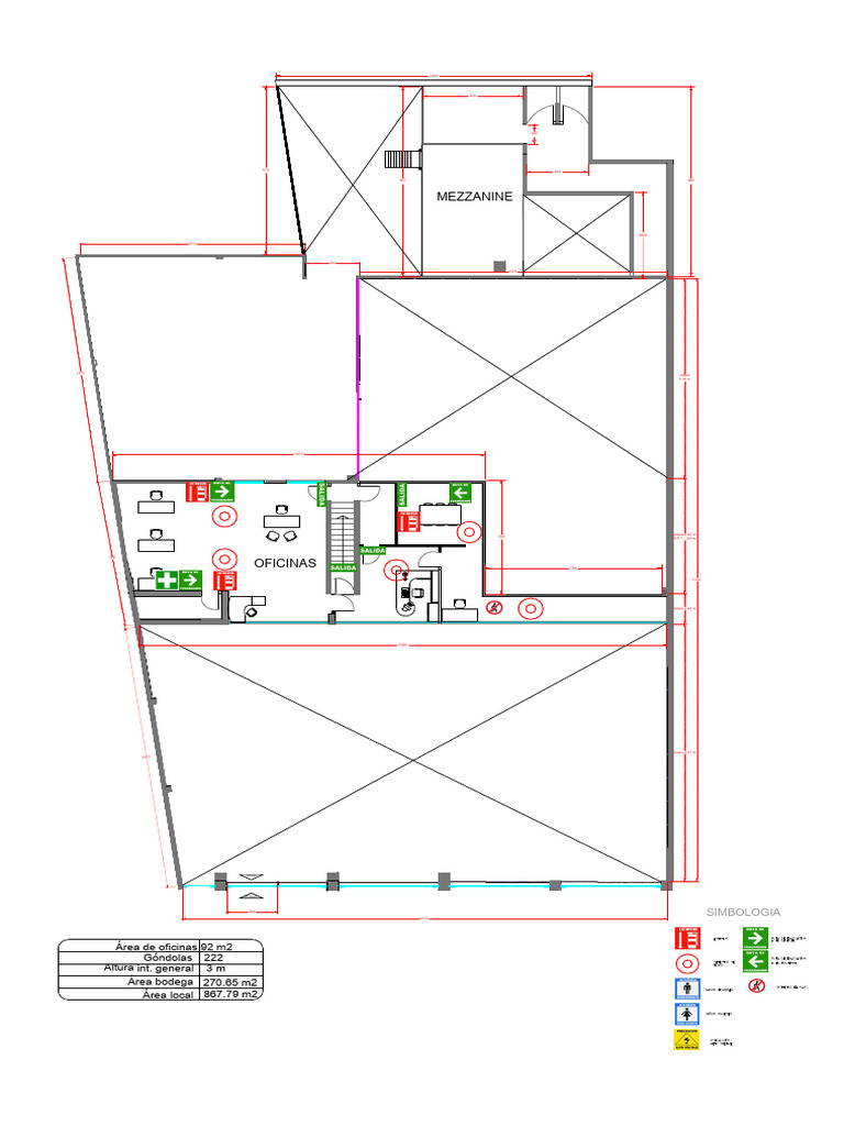 FIX Ags Norte Layout 2023 Señalamiento Planta Alta | PDF