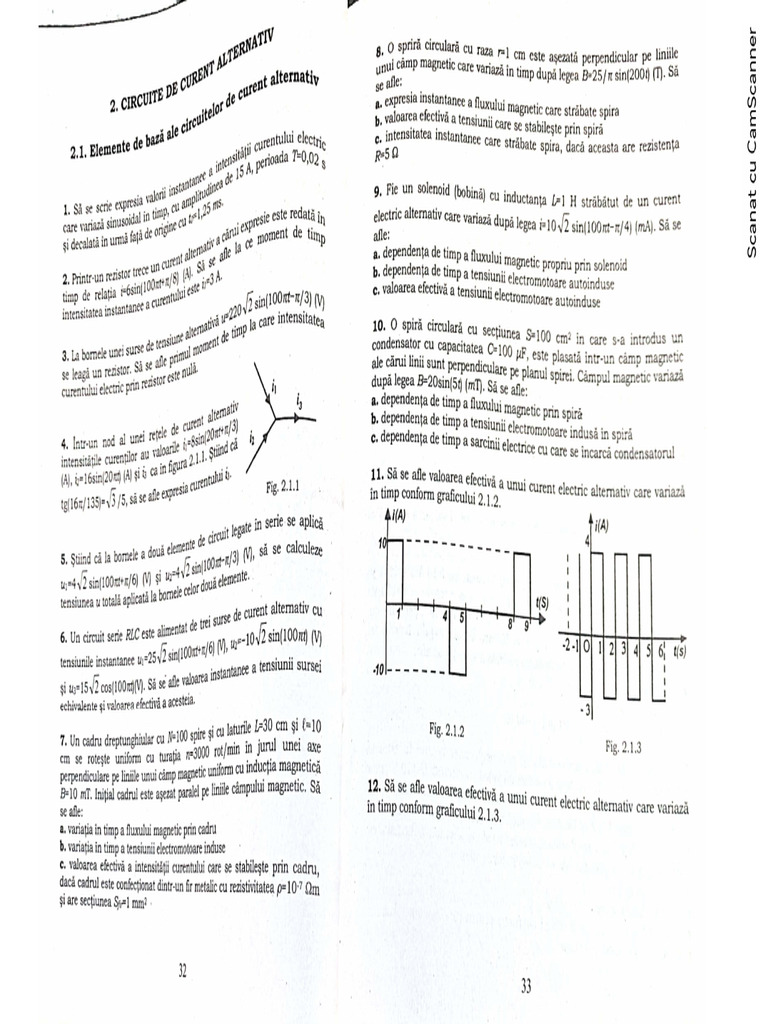 Fizica 11 Curent Alternativ | PDF