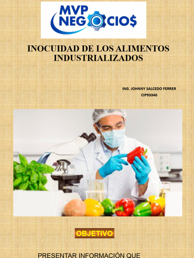 Inocuidad de Los Alimentos Industrializados | PDF | Seguridad alimenticia | Análisis de Riesgo y ...