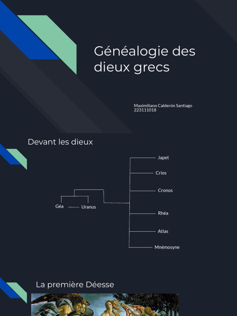 Généalogie des dieux grecs détaillée | PDF