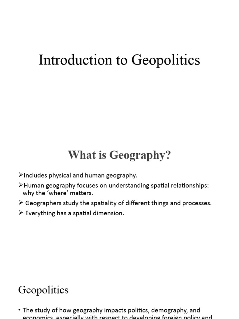 What Is Geopolitics? | PDF