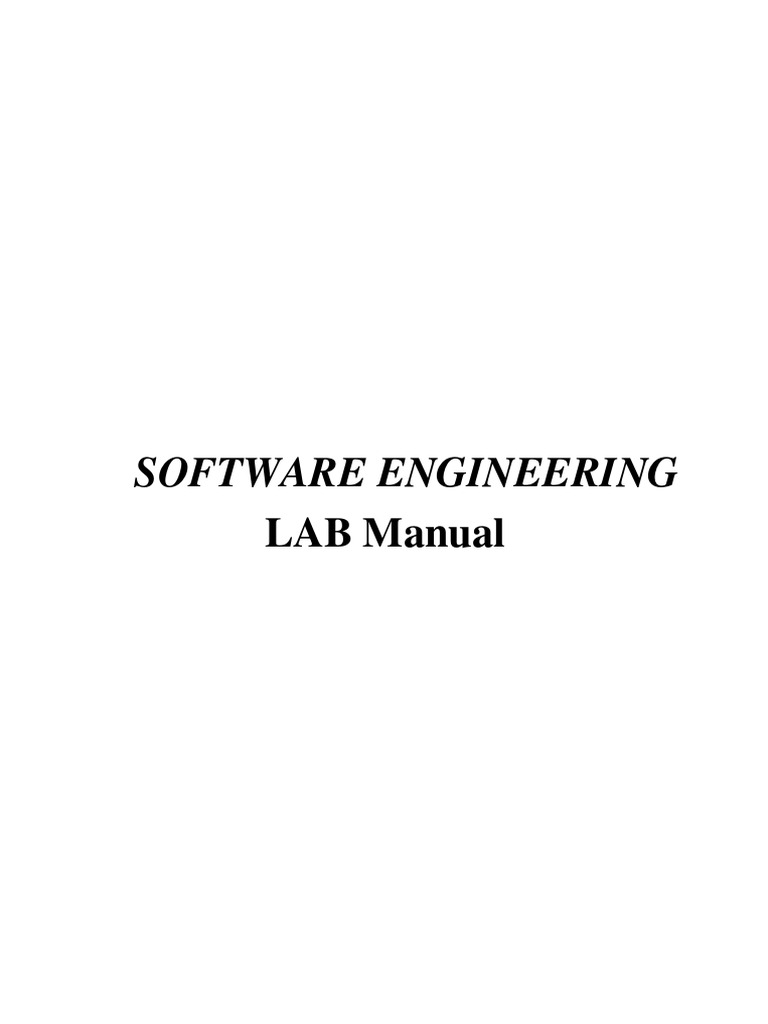 Software Engineering Lab Manual Guide | PDF | Use Case | Software ...