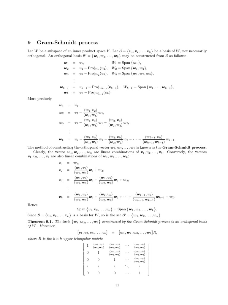 Gram Schmidt Proceedure Pdf Abstract Algebra Mathematical Physics 7359