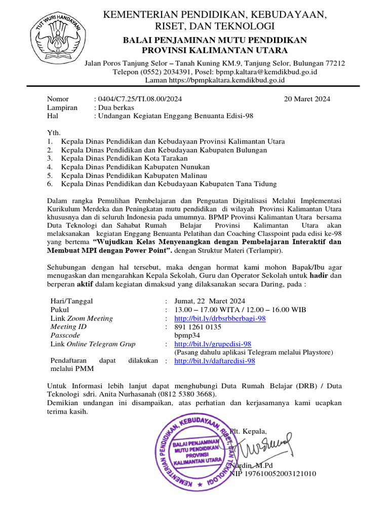 Undangan Dinas Edisi 98 Fixx Pdf