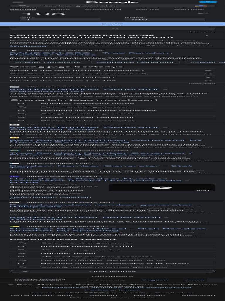 Pemula: Pembangkit Bilangan Acak | PDF | Randomness | Probability