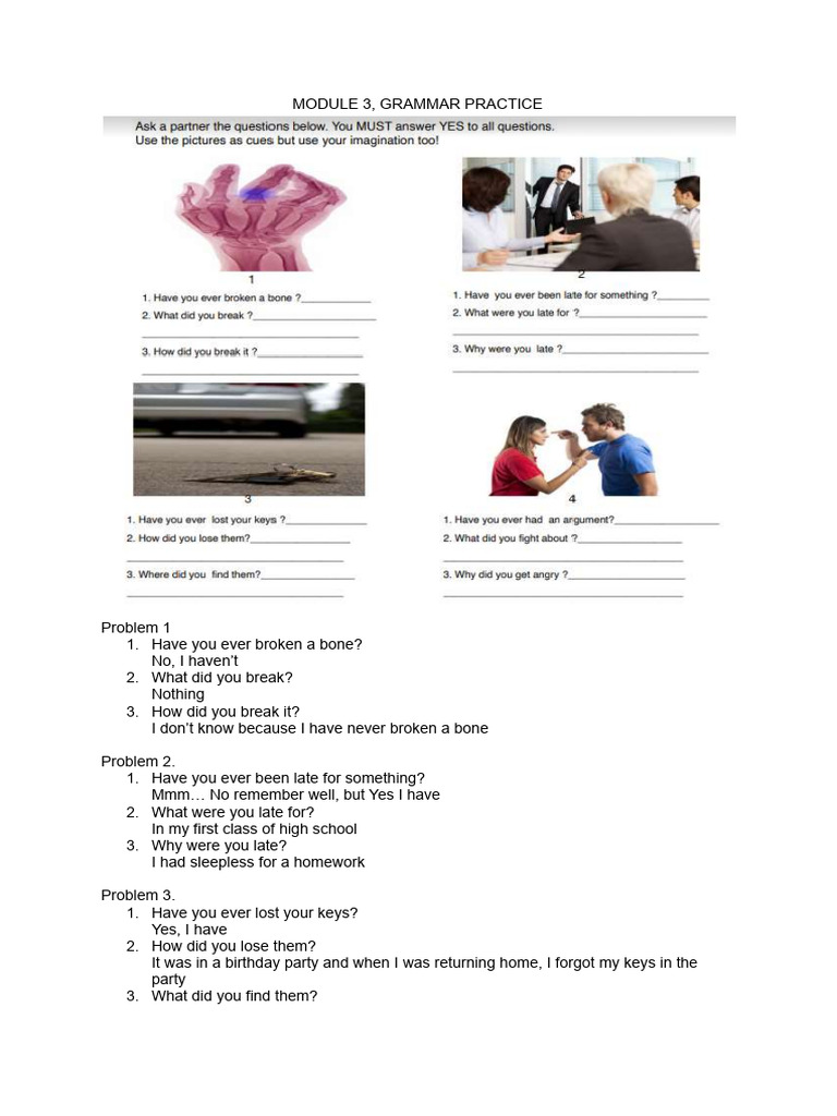 GRAMMAR PRACTICE (1) | PDF