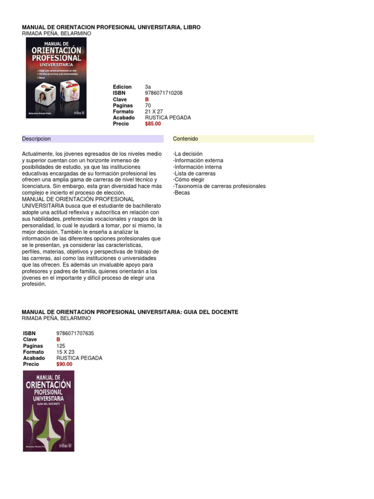 Guía de Orientación Profesional Universitaria | PDF | Geografía