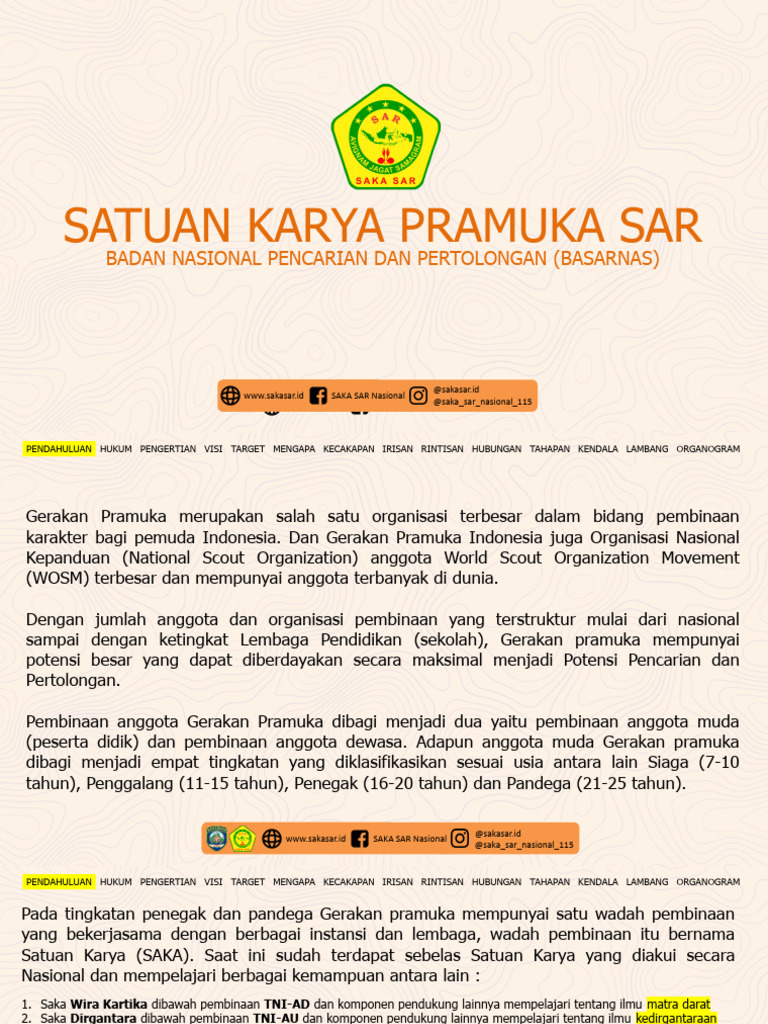 Satuan Karya Pramuka Sar | PDF