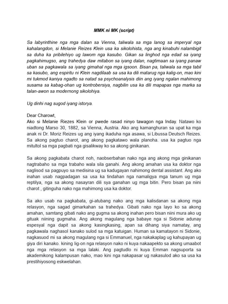 MMK Ni MK Script | PDF