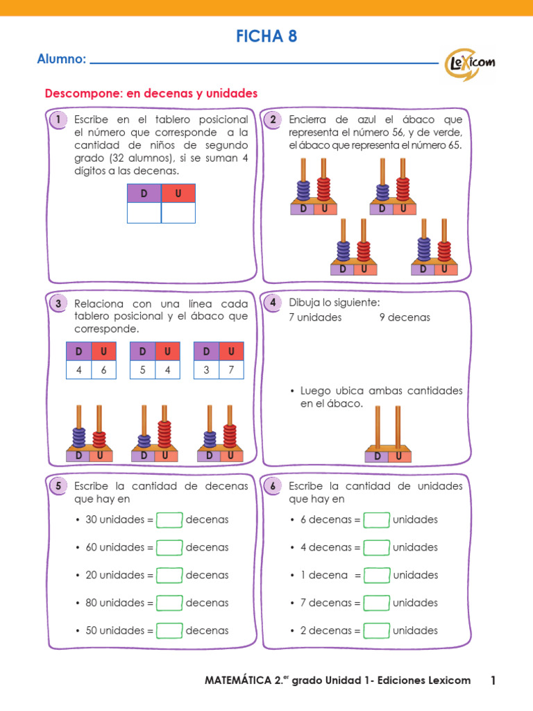 Ficha 8: Alumno | PDF | Aritmética | Matemáticas