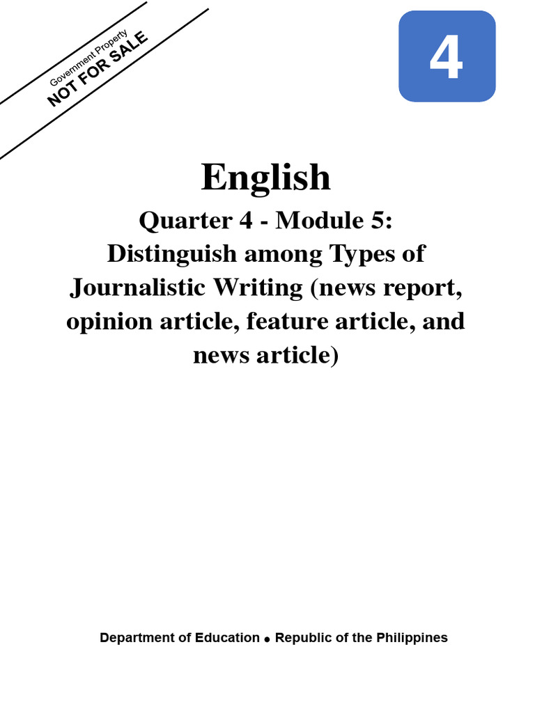 Types of Journalistic Writing Explained | PDF | News | Learning