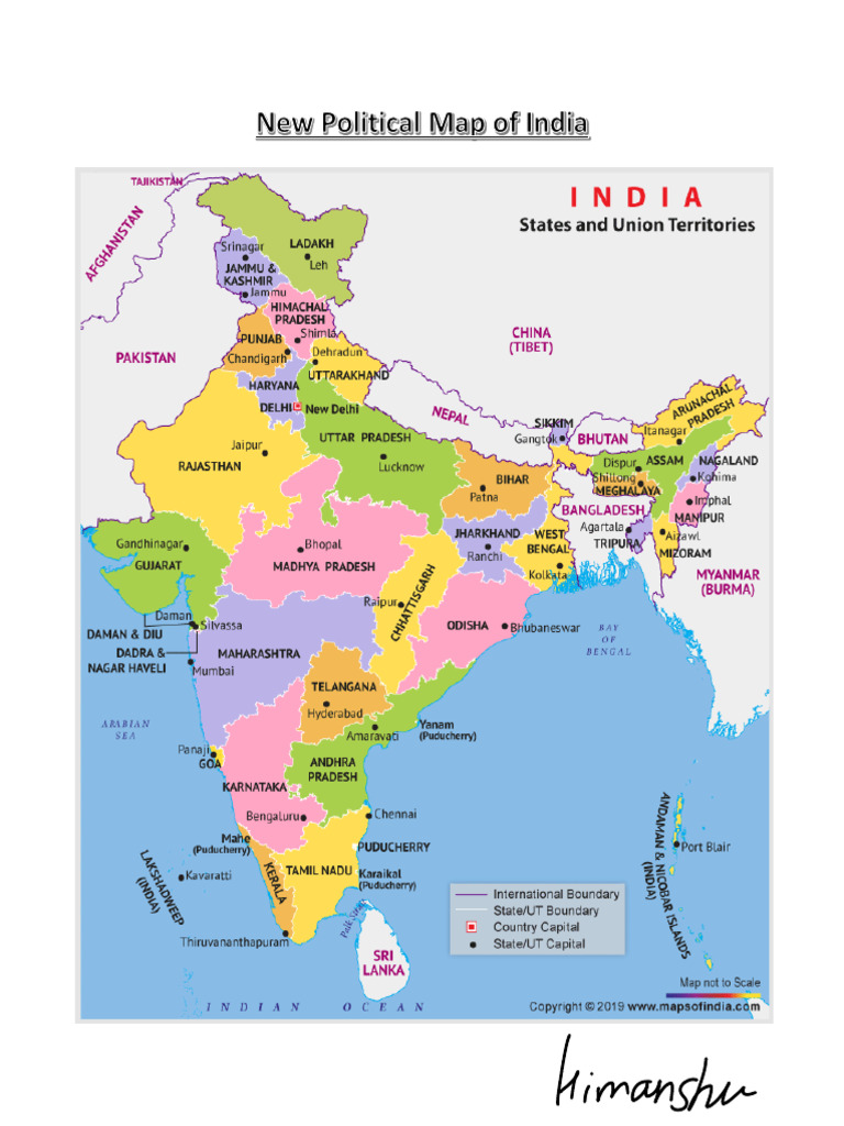 New Political Map of India_0 | PDF