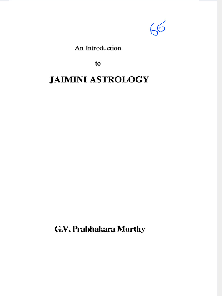 Introduction To Jaimini Astrology ByPrabhakara Murthy Good | Download ...