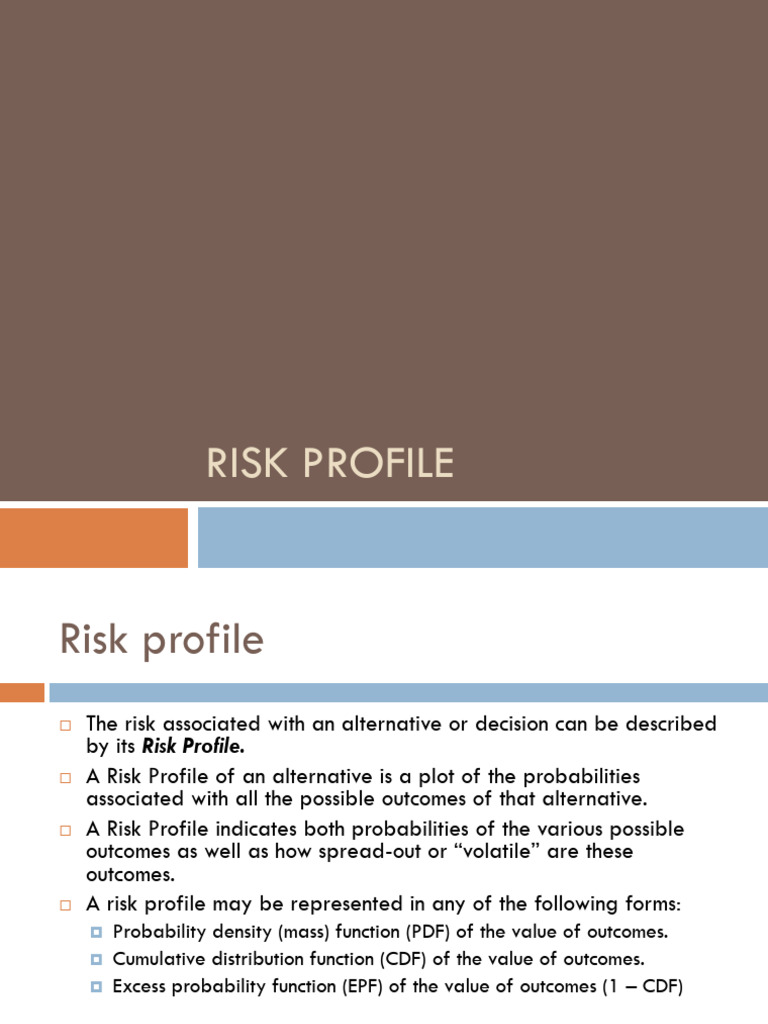 Risk Profile | PDF | Probability Distribution | Risk