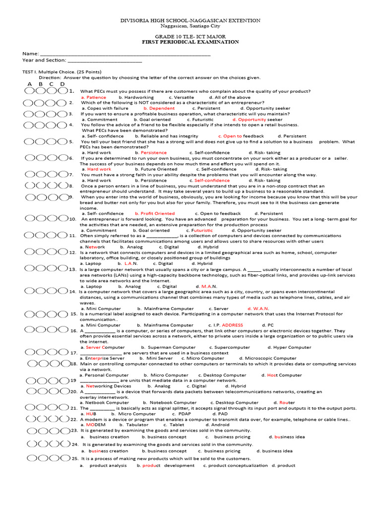 K-12 TLE Grade 10 CHS | PDF | Computer Network | Telecommunications
