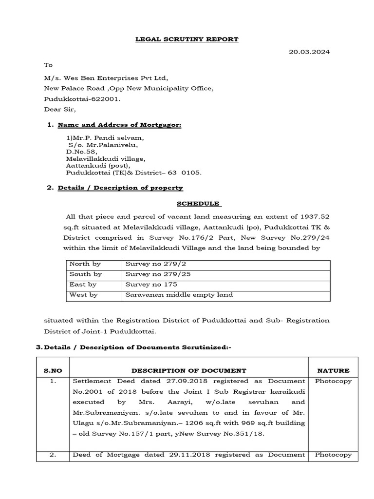 LSR- PANDI& SARAVANAN | PDF | Mortgage Law | Deed