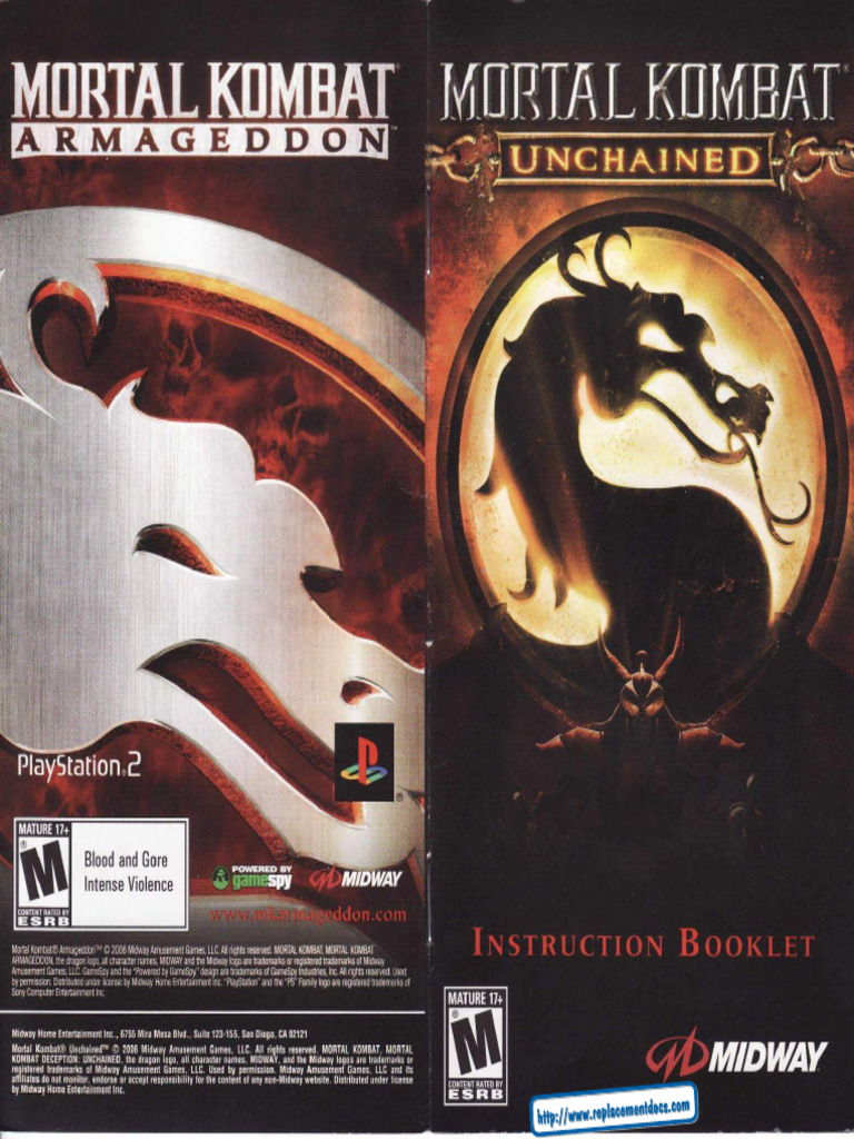 Mortal Kombat - Unchained - Manual - PSP | PDF