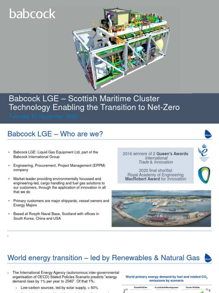 Scottish Maritime Cluster Babcock LGE Presentation 3rd November 2020 ...