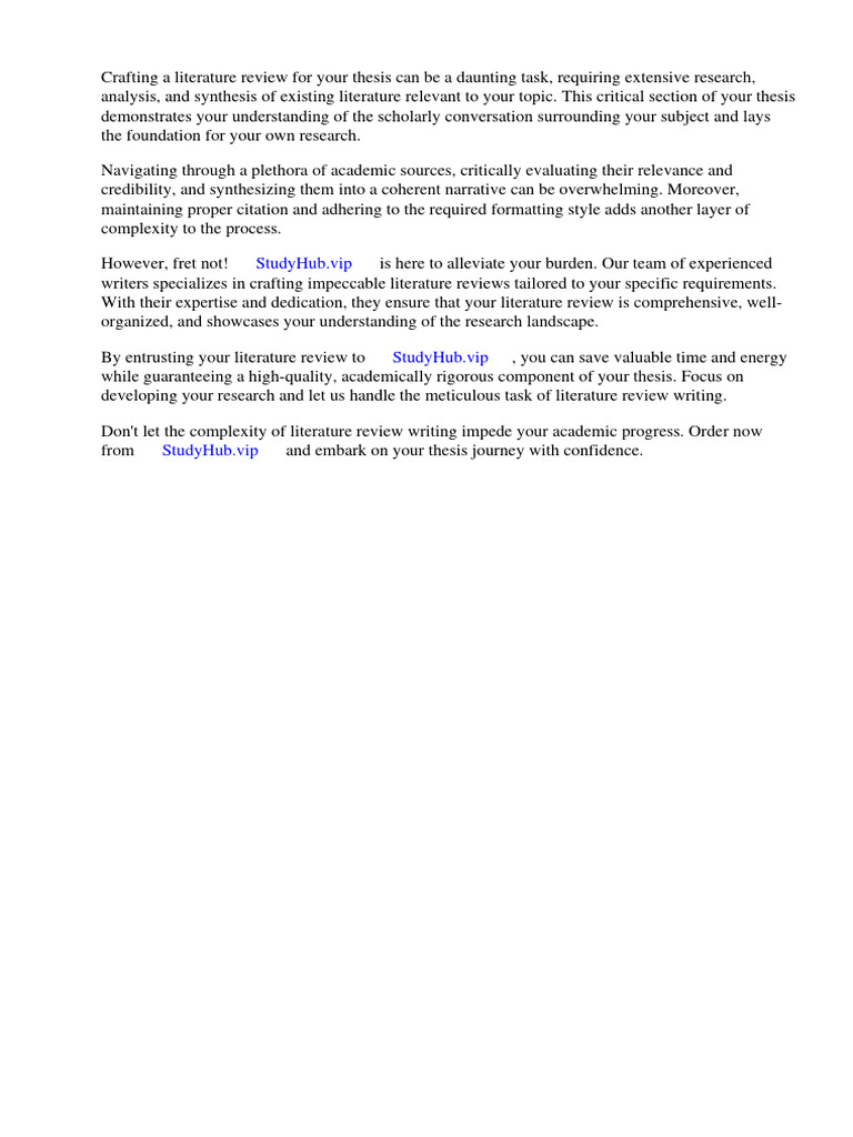 Review of Related Literature Thesis Examples | Download Free PDF ...