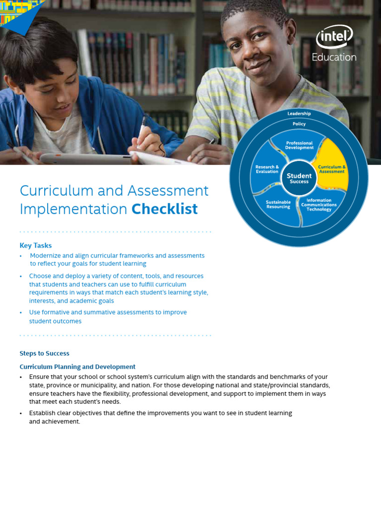 Education Transformation ch6 Curriculum Assessment Checklist | PDF ...