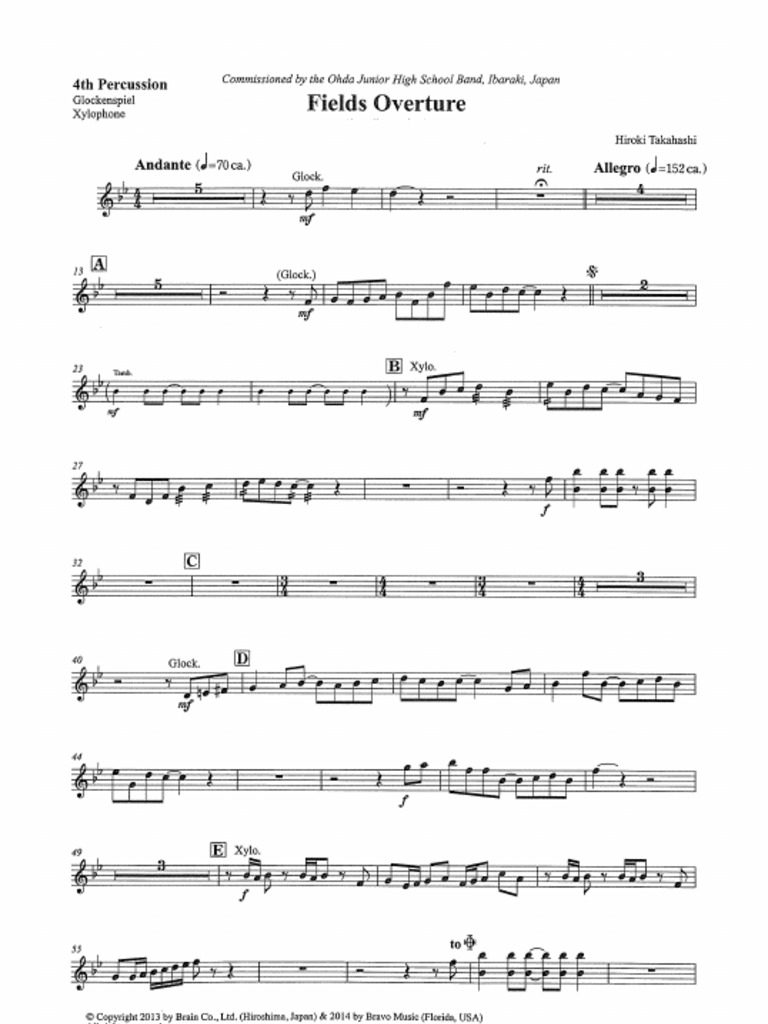 5) Percussion 4 (Glockenspiel, Xylophone) | PDF