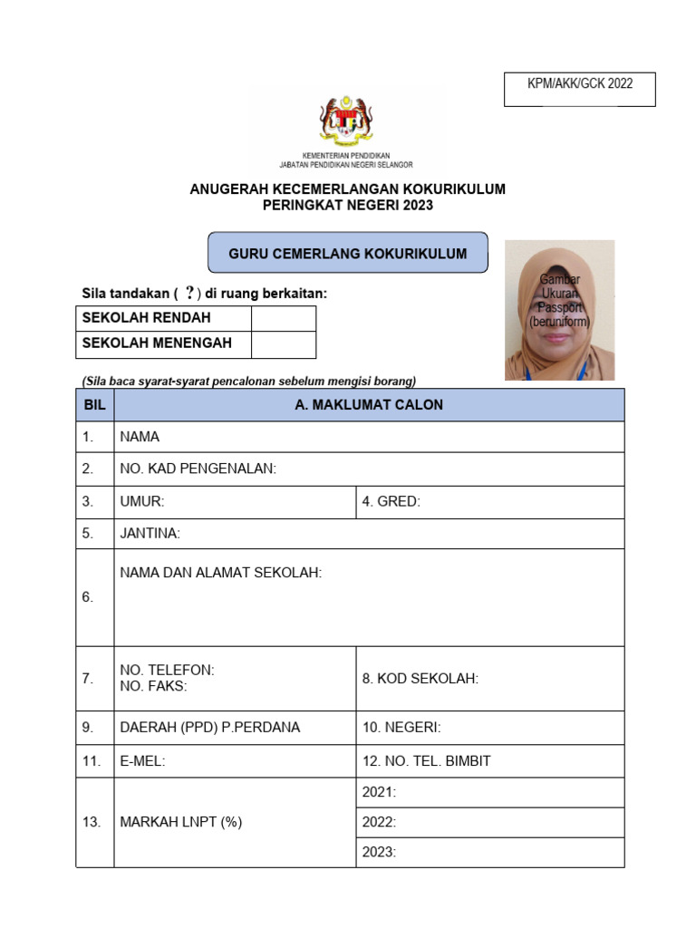 Guru Cemerlang Kokurikulum | PDF