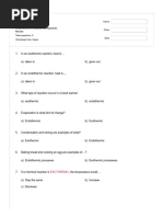 Exothermic and Endothermic Reactions - Worksheet | PDF | Chemical ...