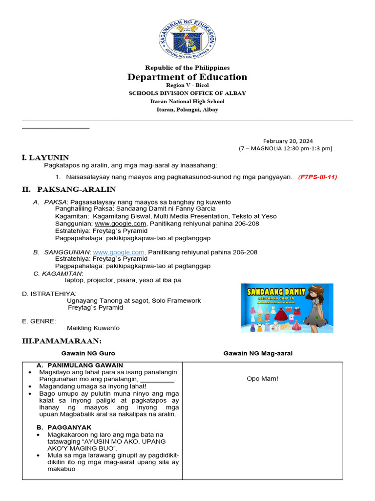 Filipino Lp Demo Feb 21 | PDF