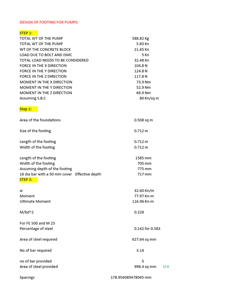 Pump Footing | PDF | Building Engineering | Mechanical Engineering