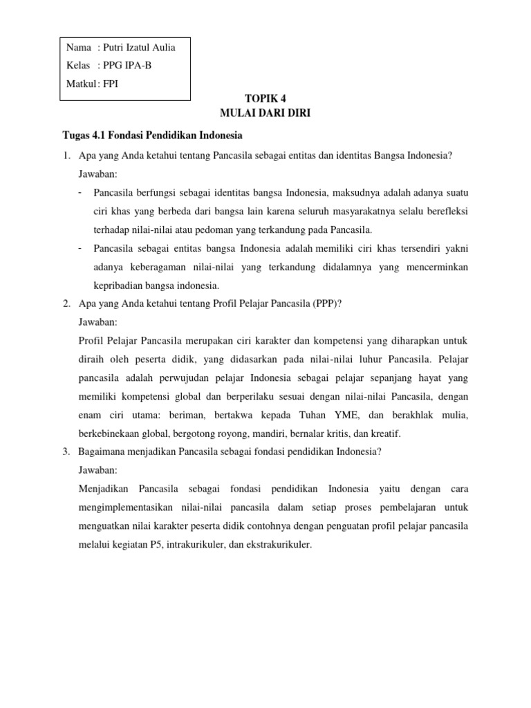 FPI_T4_Mulai Dari Diri | PDF