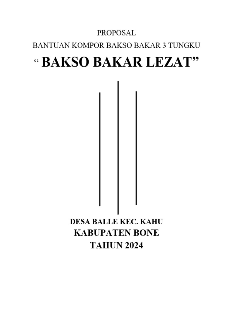 Proposal Bantuan Kompor Bakso Bakar 2024 | PDF | Bisnis