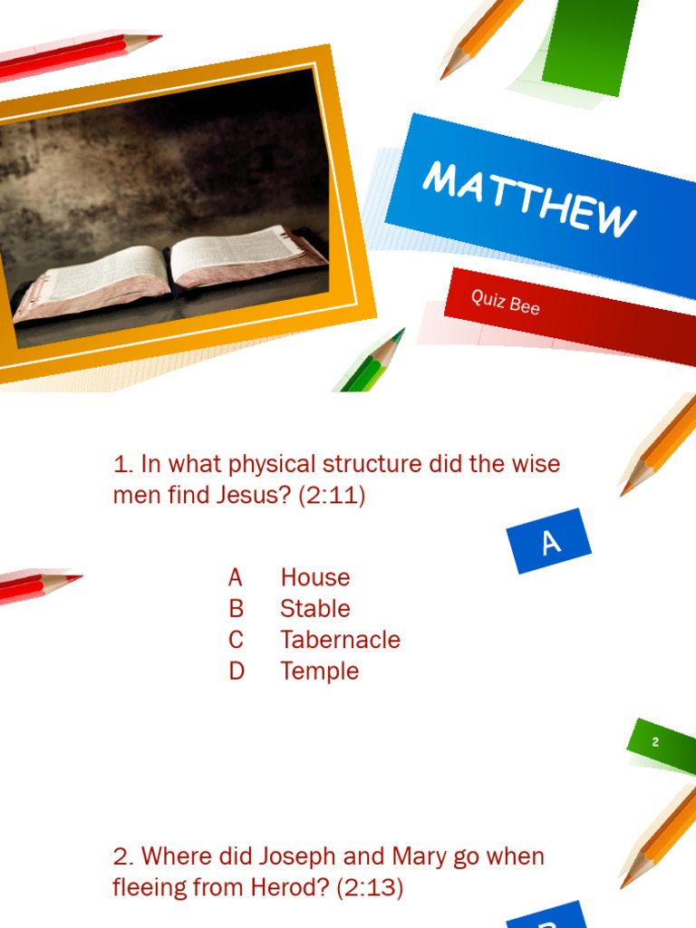 Matthew 1-10 QB | PDF | Jesus | Gospel Of Matthew
