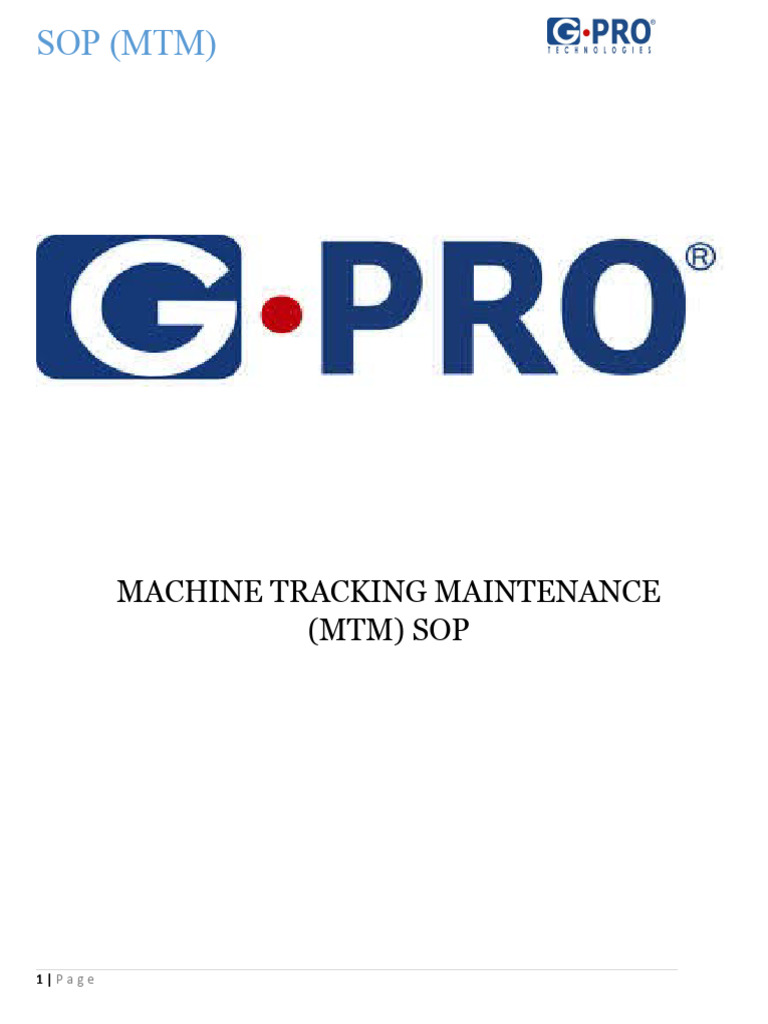 GPRO Process SOP (MTM) V1.0.0.1 | PDF | Computer Engineering | Computing